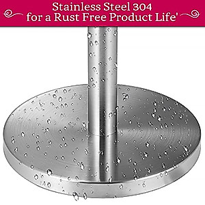 Counter Towel Holder for Bathroom - Extends 11.5” to 19.5” Stainless Steel 304 Fingertip Towel Holder, Anti-Rust Kitchen Countertop Towel Stand, Adjustable Hand Towel Holder Stand for Bathroom