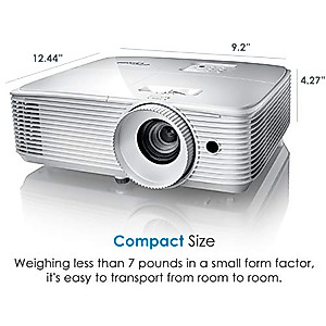 Optoma W335 WXGA DLP Professional Projector | Bright 3800 Lumens | Business Presentations, Classrooms, or Home | 15,000 Hour lamp Life | Speaker Built in | Portable Size