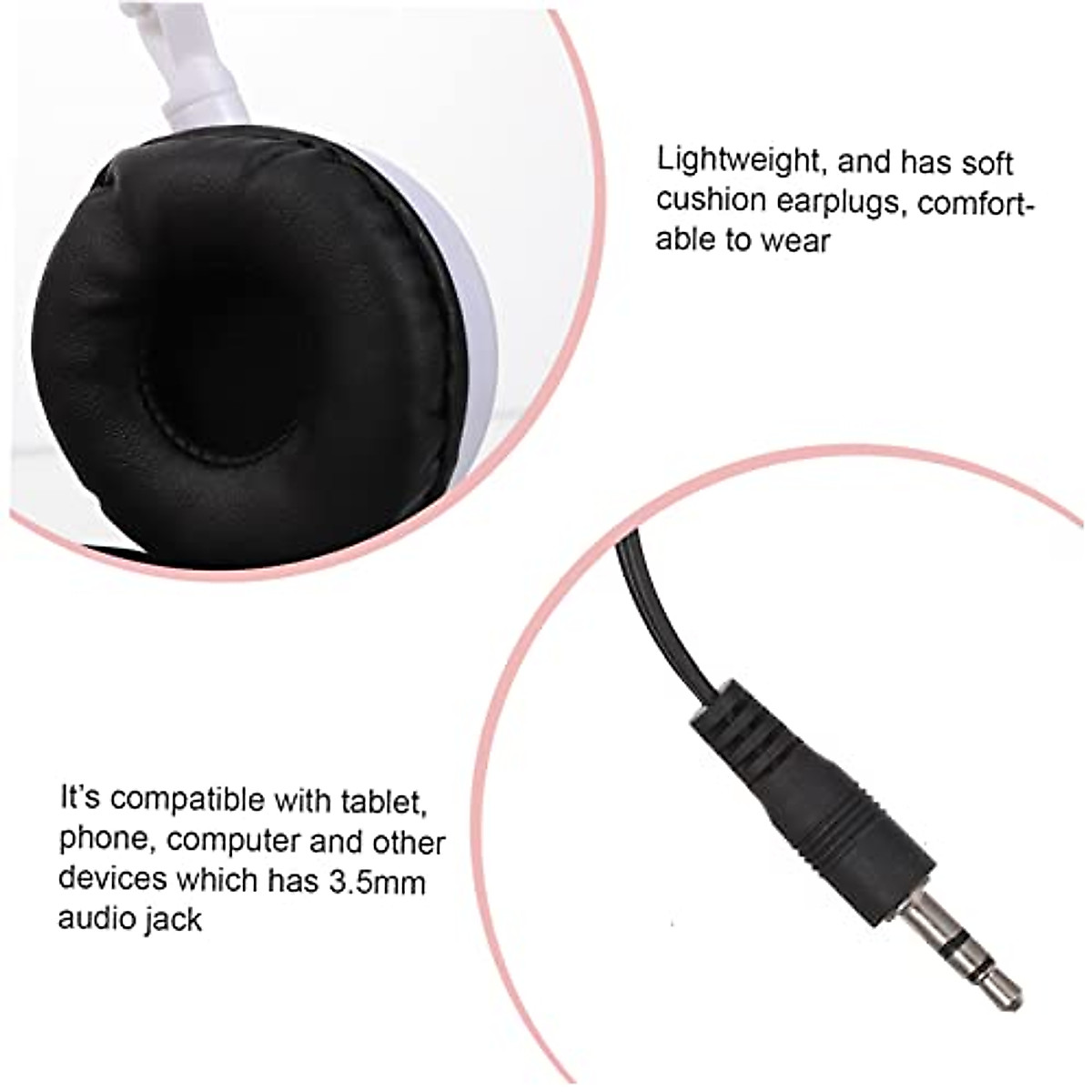 LIGHTAOTAO Kids Wired Headphones 1pc Headphones Over-Ear Headphones Boys Headphones for Noise Canceling Earbuds Headphone Foldable Stereo Headphones Abs Red Music Children Headset