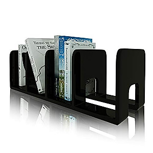 Desktop Book Organizer for Desk - wishacc Book Organizer Office Letter Sorter File Organizer Tabletop Acrylic Book Storage Rack with 4 Vertical Upright Compartments