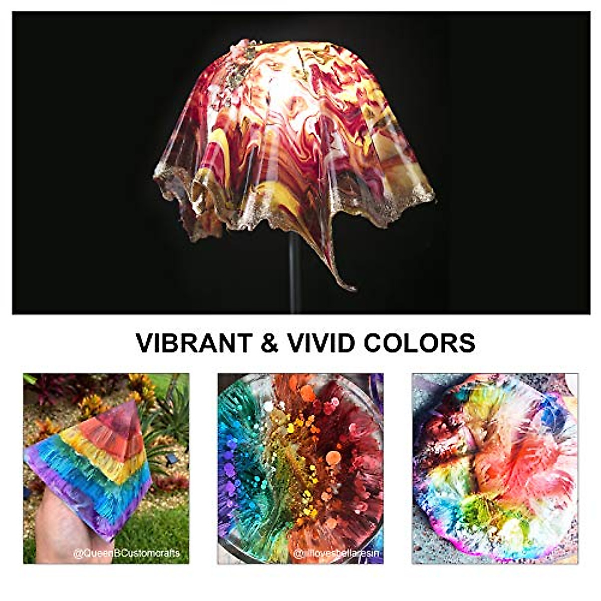 LET'S RESIN 26 Colors Vibrant Alcohol Inks with White Alcohol Ink for Epoxy Resin