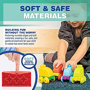 UNiPLAY Build Your Own Car Set, Building Block Car Toys for Motor Development, Sensory Learning, Educational Toy for 3 Years Old and Up (24 Piece-Set)