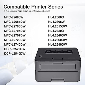 TN-630 TN630 Toner Cartridge: 2-Pack Black Compatible for Brother TN 630 Toner Replacement for HL-L2360DW L2320D L2380DW MFC-L2685DW L2680W DCP-L2520DW L2540DW Printer