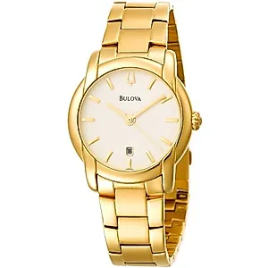 Bulova Men's 97B107 Stainless Steel Bracelet Sunray Dial Watch