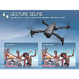 NEHEME NH760 Drones with 1080P HD Camera for Adults, WIFI FPV Live Video, Foldable Drones for Kids Beginners, Headless Mode, Altitude Hold, RC Quadcopter Toys Gifts with Speed Adjustment, 3D Flips