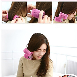 2PCS Double-Layer Bangs Hair Curlers Roller Hair Styling Tools, Pink