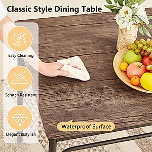 VECELO Kitchen Dining Room Table Set with 2 Chairs for Small Space, Apartment,Metal Steel Frame