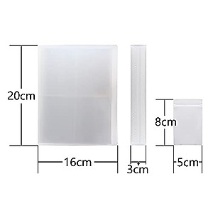 RIIEYOCA Transparent Jewelry Storage Book, Jewelry Storage Bag Thicken Transparent PVC Plastic Bag，DIY Handmade Colorful Paste Cover, Storage of Small Jewelry, Capable to Hold 160 Pairs