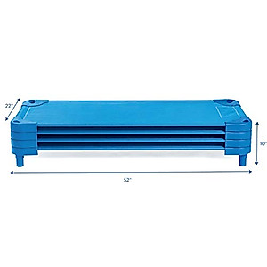 Angeles - AFB5753 Value Line Standard Cots - 4 Pack - Unassembled, Blue
