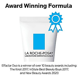 La Roche-Posay Effaclar Duo Dual Action Acne Spot Treatment Cream with Benzoyl Peroxide Acne Treatment for Acne and Blackheads, Lightweight Sheerness, Safe For Sensitive Skin ,0.7 Fl Oz