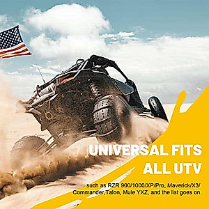 RoyalParts UTV Flag Mount Whip Light Mount Bracket for 1.75 to 2 inch Roll Bar 2 PCS Heavy Duty Adjustable Compatible with Polaris RZR 900 1000 XP Pro Turbo Can Am Maverick Commander