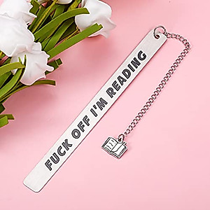 Funny Bookmarks FCK Off I'm Reading - Gifts for Booklovers Friends Son Daughter, Birthday Christmas Gift Bookmark for Family Writers Teachers, Graduation Holiday Stocking Stuffers Present I'm Reading