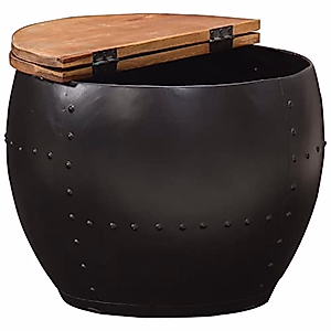 QJBSAVVA Coffee Table 20.9"x16.9" Solid Reclaimed Wood,Center Table Low Table Folding Table Entrance Table Suitable for Meeting Rooms, Reception Rooms, Offices