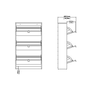 TVILUM Shoe Cabinet, White