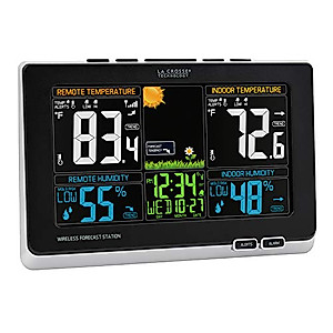 La Crosse Technology 308-1414MB-INT Wireless Color Weather Station with Mold Indicator, Black
