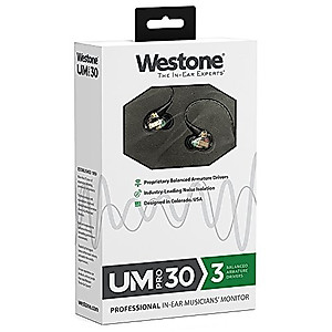 Westone UM Pro30 High Performance Triple Driver Universal Fit Earphones-Green, 78394, Pro 30