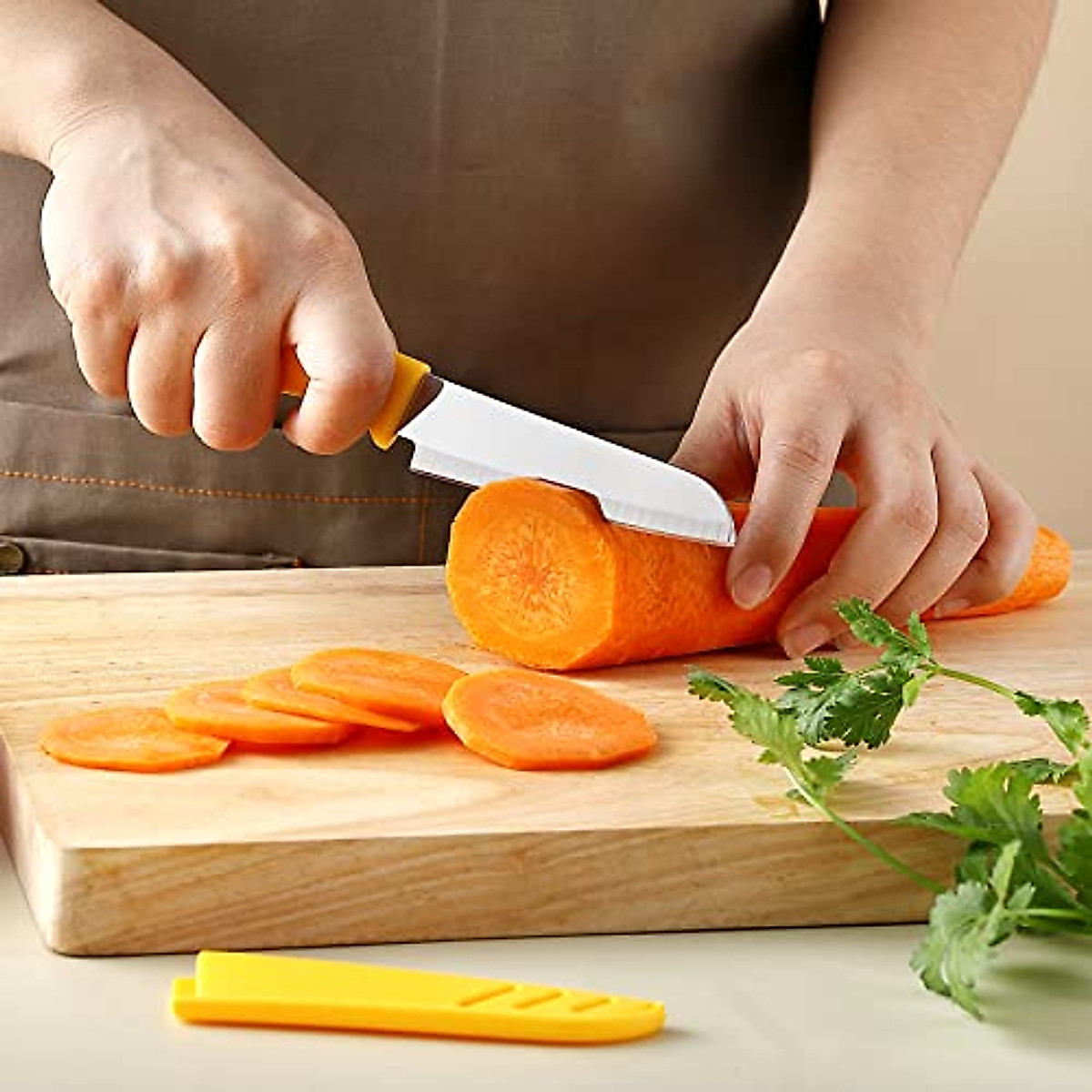 8 Piece Paring knife, 4PCS Paring Knives & 4PCS Knife Sheath, Fruit and Vegetable Knife, Ultra Sharp Kitchen Knife, German Steel Pairing Knife With ABS Handle