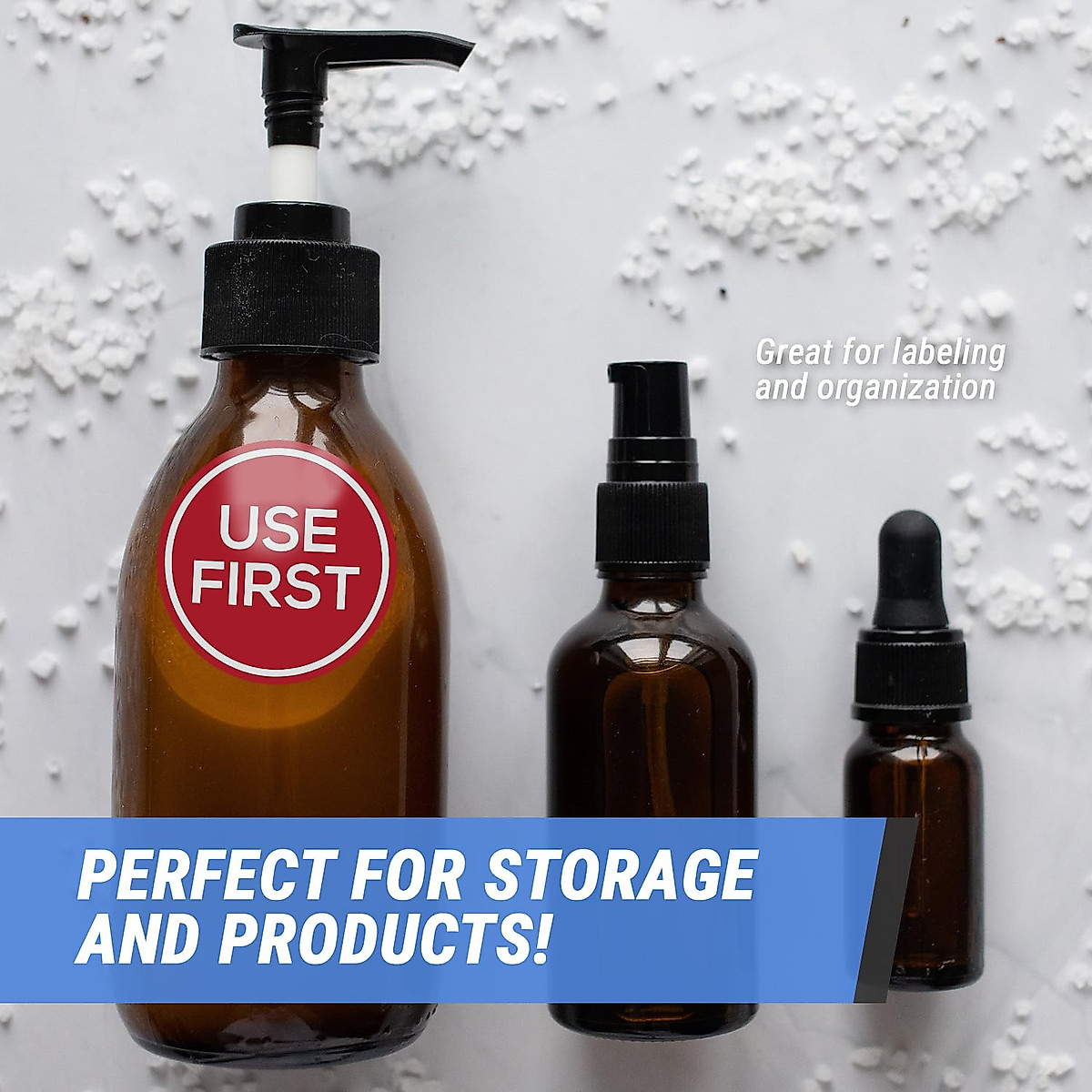 900 Use First Stickers - 2 inch, Circle Dot, Round Food Service Labels/Restaurant Inventory Control/Use First Labels Expiration Stickers, (Red)