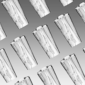 BrüMate Imperial Pint - 20oz 100% Leak-Proof Insulated Tumbler with Lid - Double Wall Vacuum Stainless Steel - Shatterproof - Travel & Camping Tumbler for Beer, Cocktails, Coffee & Tea (Carrara)