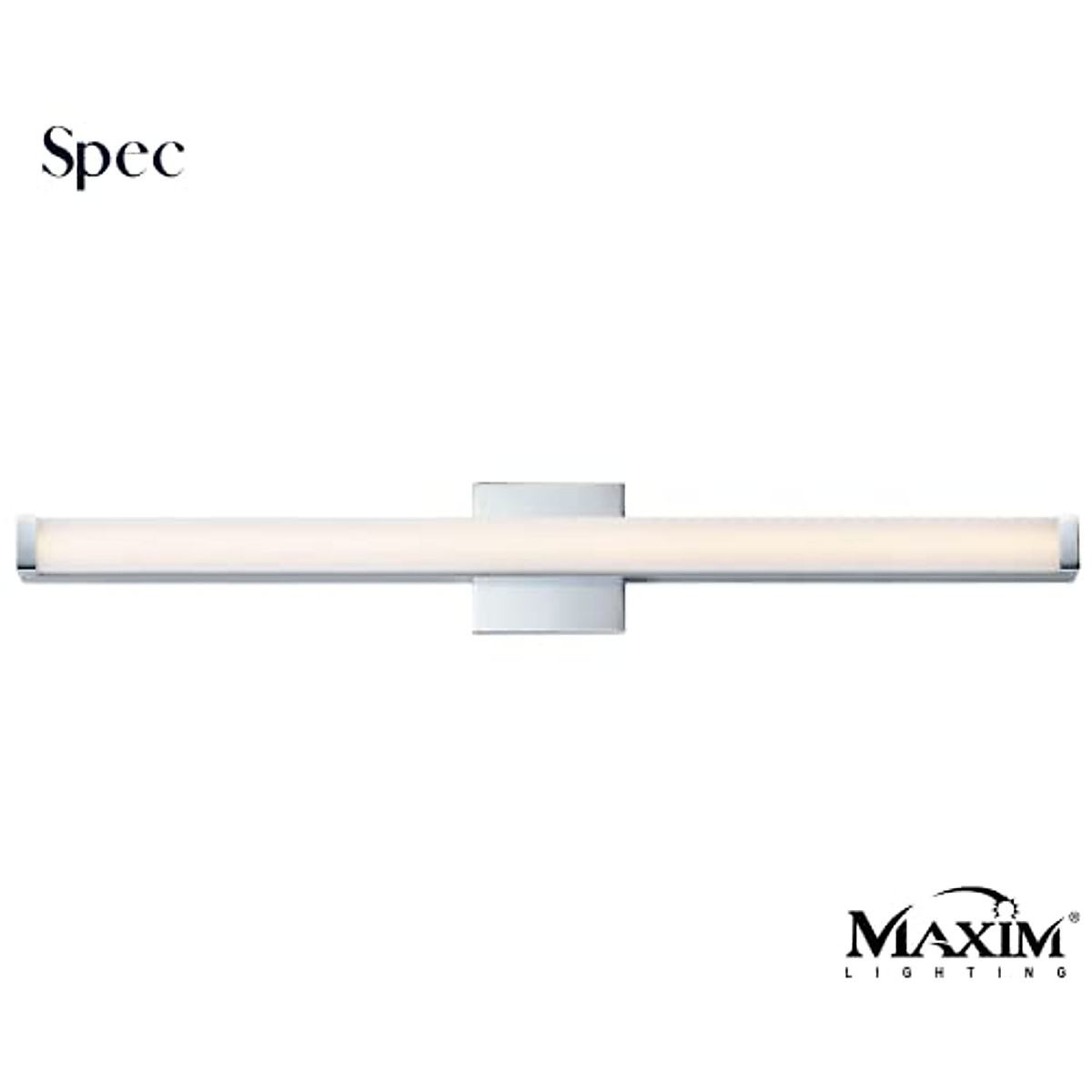 Maxim 52006PC Spec Collection 36 Inch Dimmable LED Bathroom Vanity Light I 3000K I Polished Chrome I Modern Contemporary Light Fixture I Perfect for Bathroom Vanities
