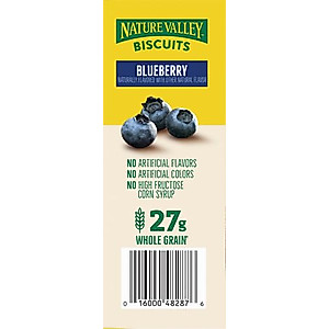 Nature Valley Blueberry Biscuits, Made With Whole Grain, 5 ct, 8.85 OZ