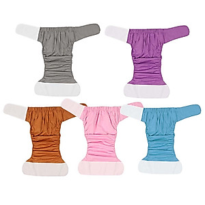 AYNEFY Diaper, Waterproof Washable Reusable Adult Elderly Cloth Diapers Pocket Nappies for Bedridden Patients, Middle-Aged and Elderly People, People with Reduced Mobility(Pink)