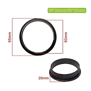 JUST N1 8 PCS Tart Rings Perforated Cake Mold Round Shape Mousse Circle Ring, Circle Tartlet, Perforated Mold Cake Decorating