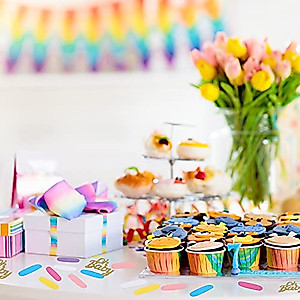 350 Pieces Baby Confetti Sprinkles Baby Shower Table Confetti Decorations Donut Paper Baby Confetti Sprinkles for Baby Shower (Classic Style)