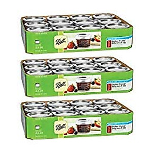 Ball 4-Ounce Quilted Crystal Jelly Jars with Lids and Bands, Set of 12-3 Pack (Total 36 Jars)