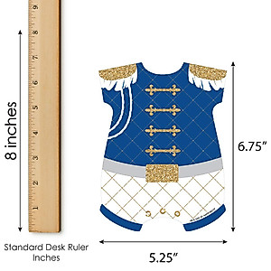 Big Dot of Happiness Royal Prince Charming - Picture Bingo Cards and Markers - Baby Shower Shaped Bingo Game - Set of 18