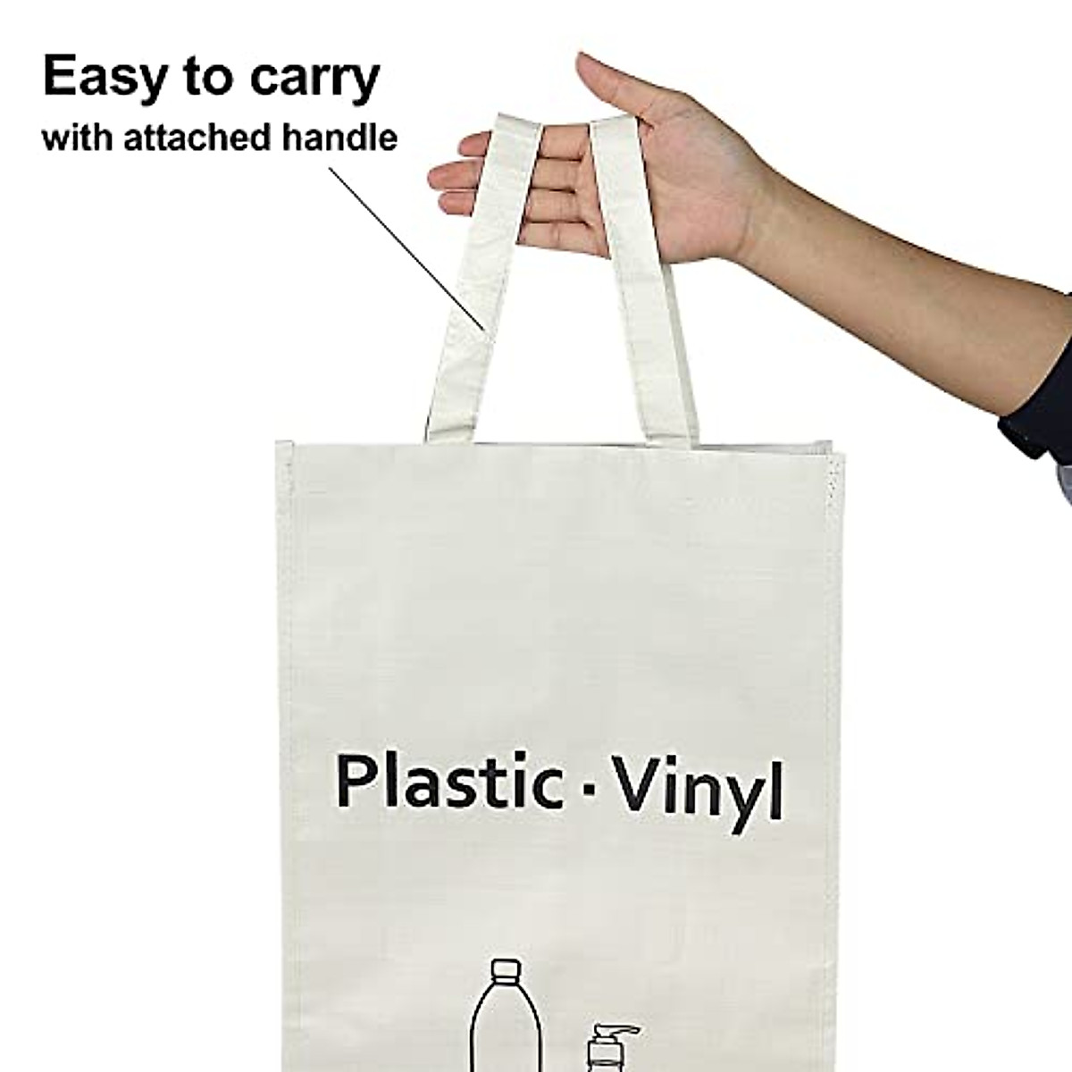 JIALAI HOME 2 Pack Separate Recycling Waste Bin Bags, Recycle Bins for Kitchen Home - 28 Gallon Trash Bin, Recyclable Waste Trash Sorting Organizer, Durable, Washable, Affordable Recycle Bags