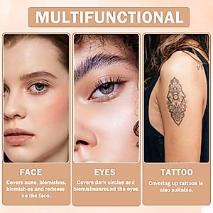 Under Eye Concealer for Dark Circles Color Corrector Pro Concealer Full Coverage Concealer de oieras Long-lasting Cover up Makeup Waterproof Concealer Makeup -02 LIGHT CREAM