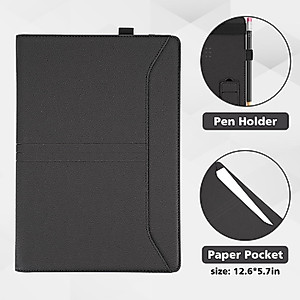 TYTX Compatible with MacBook Air 13 Inch Case, PU Leather MacBook Air Case for Model A2337 M1 A2179 A1932 2018-2021 Retina Display Touch ID, 13" Laptop Case with Vents and Stand Function, Black
