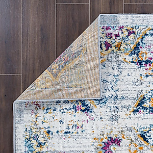 Rugshop Trellis Bordered Moroccan Runner Rug 2' x 7' Multi