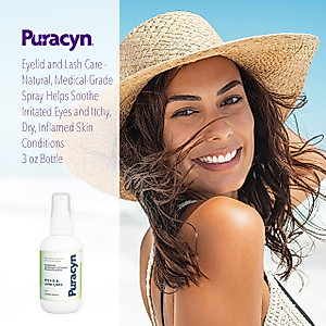 Puracyn Eyelid and Lash Care - Natural, Medical-Grade Spray for Effective Relief from Styes, Blepharitis, and Irritation, 3 oz Bottle