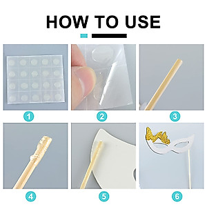 Andiker Photo Booth Props Wedding, 31 Pcs Funny Photo Booth Accessories with Wooden Stick, Shinny Photo Booth Accessories for Bridal Shower, Party and Valentine Include Tie, Hat, Mustaches