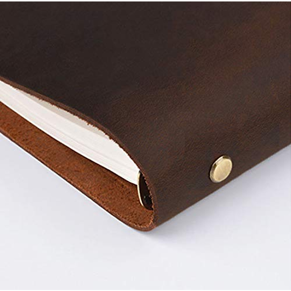 Ditac Size A5 Genuine Leather Journal, 9.6 X 6.8 Inch, A Handmade Leather Refillable Binder Executive Business Journal, Made of All Natural Thick Leather (Thick Leather)