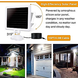 SOLLA 2000LM LED Solar Security Light Outdoor, Motion Sensor Outside Flood Light, 5000K Daylight White Waterproof Exterior Flood Lighting with 3 Adjustable Head for Yard, Driveway, Patio, Garage