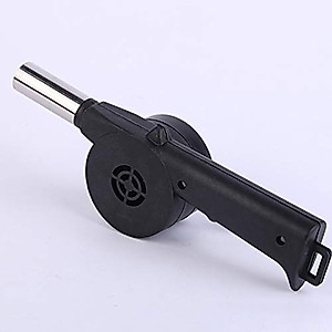 Hemoton 2pcs Bbq Air Blower Fast Fire Starter Manual Air Blower Hand Crank Bbq Fan Outdoor Camping Grills Accessories Tools