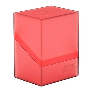 Ultimate Guard Boulder 80+, Deck Case for 80 Double-Sleeved TCG Cards, Ruby, Secure & Durable Storage for Trading Card Games, Soft-Touch Finish