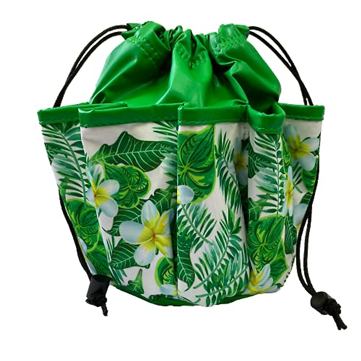 ABS Novelties Flower Pattern 10 Pocket Tote Black