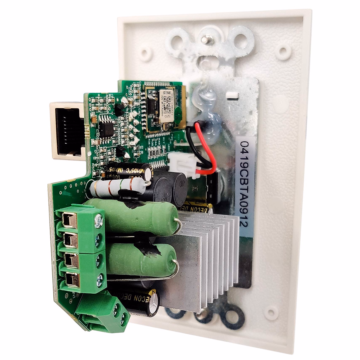 Earthquake Sound BTA-250 Three Input in-Wall 2-Channel Stereo Amplifier | Power Over Ethernet (PoE) and Balanced Audio in with Cat 5/6 Support