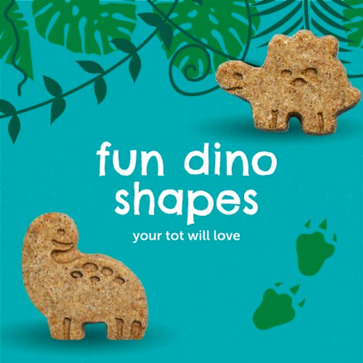 Beech-Nut Toddler Snacks, Dino Biscuits with Hidden Veggies, Pumpkin Cinnamon, Non-GMO Baked Snack for Kids, 5 oz Bag (7 Pack)