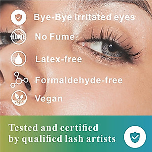 MILKLEAR Lash Cluster Glue Waterproof Long Lasting 2 Weeks Strong Hold DIY Eylash Extension Glue Sensitive Eyes, DIY at Home for Self Application or Salon Use 5ml Black
