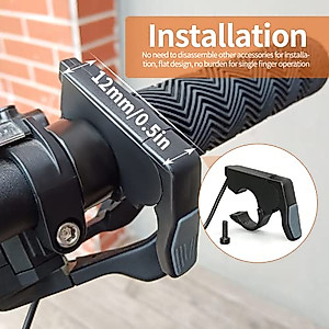 HUDAMZKY Ebike Quick Installation Thumb Throttle Compatible Left/Right Hand 36V/48V 60V/72V Electric Scooter Motor Throttle for Electric Bike Accessories(SM Plug)