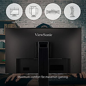 ViewSonic XG2705-2K 27 Inch 1440p 1ms 144Hz IPS Gaming Monitor with FreeSync Premium, Eye Care, Advanced Ergonomics, HDMI and DP for Esports