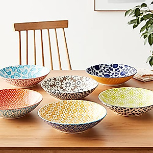 Certified International Chelsea All Purpose Porcelain Bowls, Set of 6, Multicolor, 32 ounces
