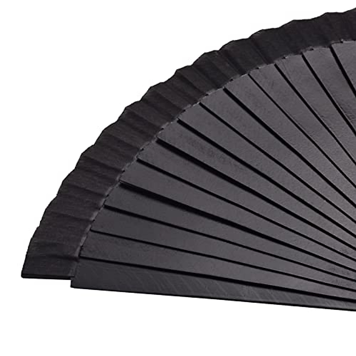 Spanish Folding Fan for Women Vintage Wooden Hand Fan for Dance Party Performance and Gift(Black)