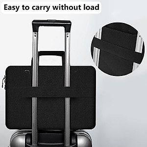 Hseok Laptop Shoulder Bag 15 15.6 16 Inch Briefcase, Compatible MacBook Pro 16 inch 2025-2019 M4 M3 M2 M1, Mac 15.4", XPS 15 and Most 15-16 inch Notebooks, Spill-Resistant Handbag, Black