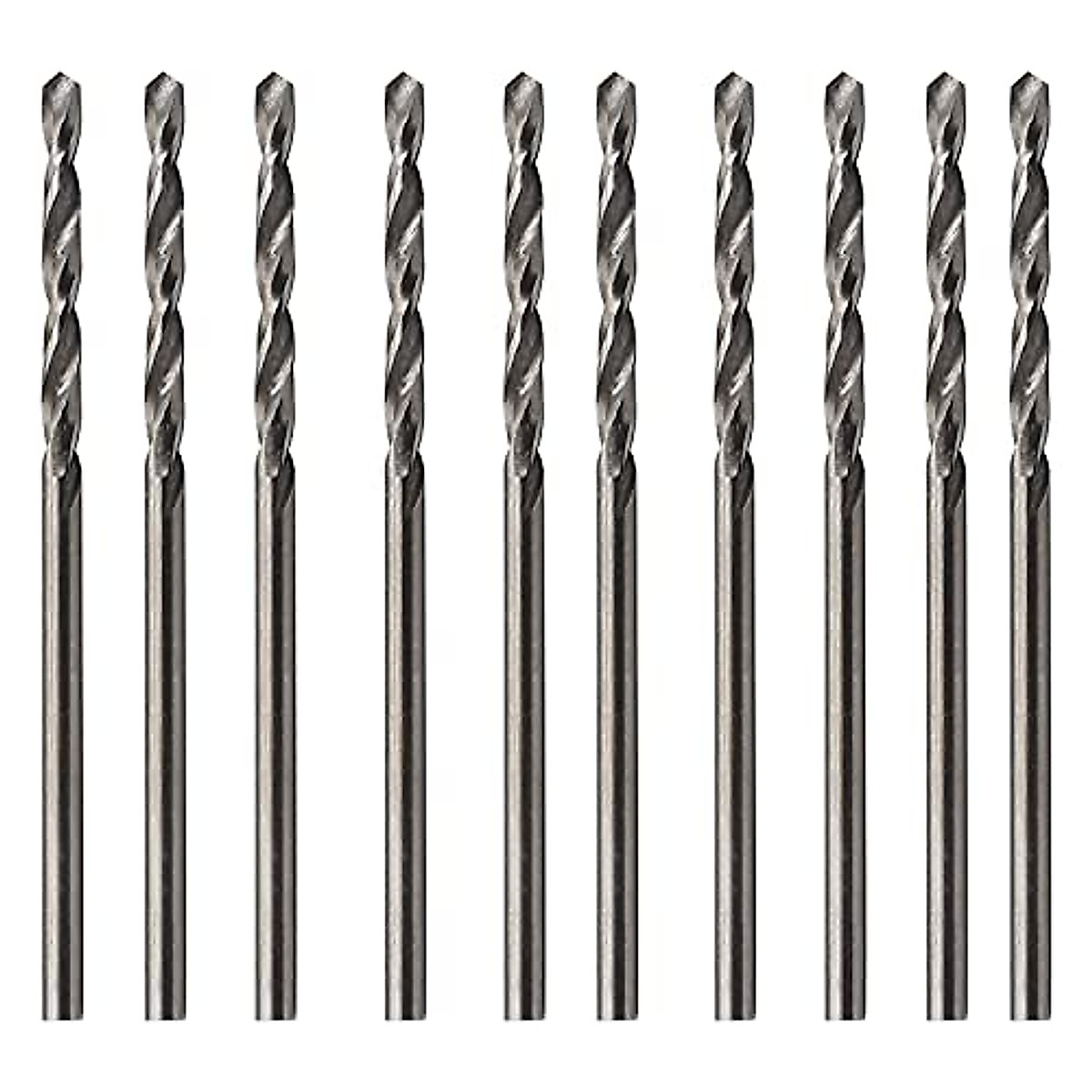 Bettomshin High Speed Steel Straight Shank Twist Drill Bits Set Power Tools Grinding Process 2.2mm Drill Diameter 10Pcs